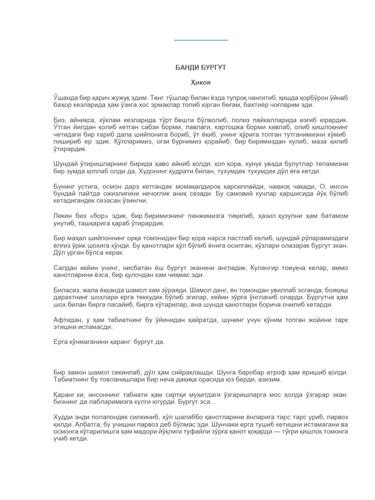 @kitoblarPDF Bandi burgut | PDF