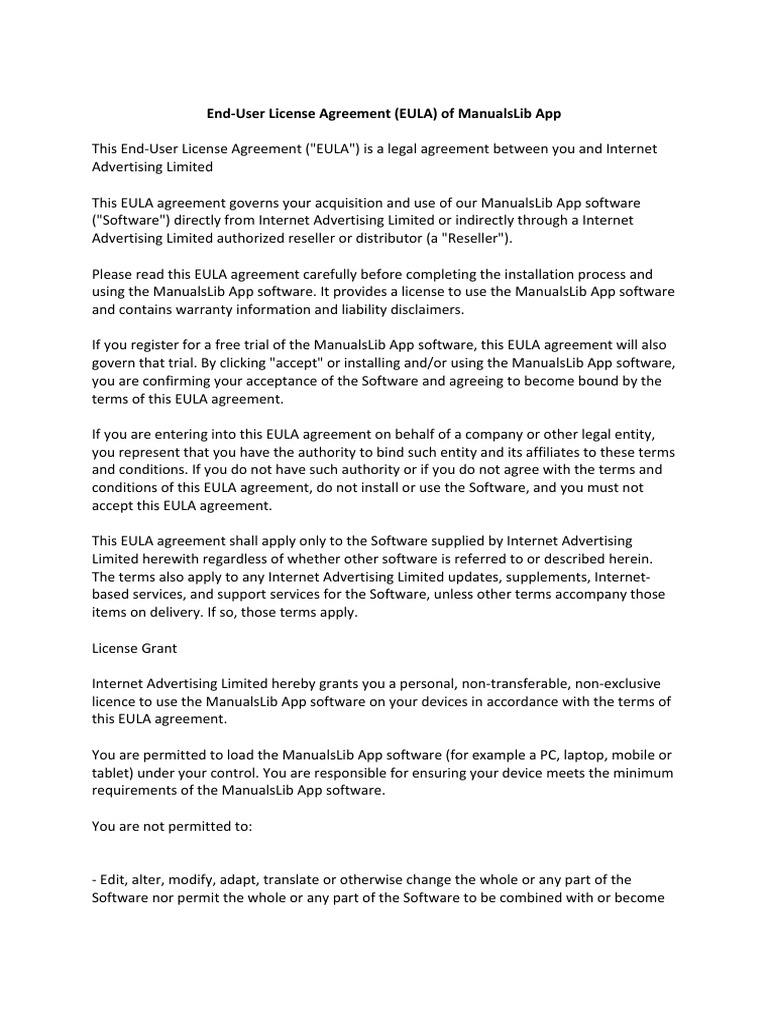 eula | PDF | License | Common Law