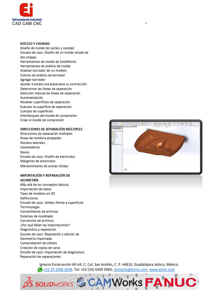 08 - EiCNC - CAD - Diseño de Moldes Mediante SOLIDWorks | PDF