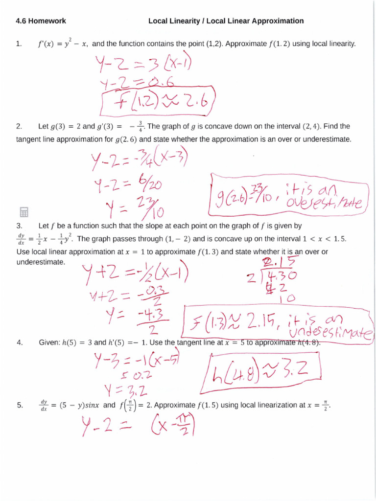 Answers and Solutions Calculus 4.6 Related Rates. | PDF