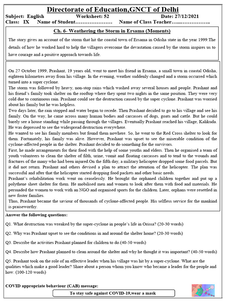 Class 9 - Subject Specific Worksheets - English Medium | PDF | Mole ...