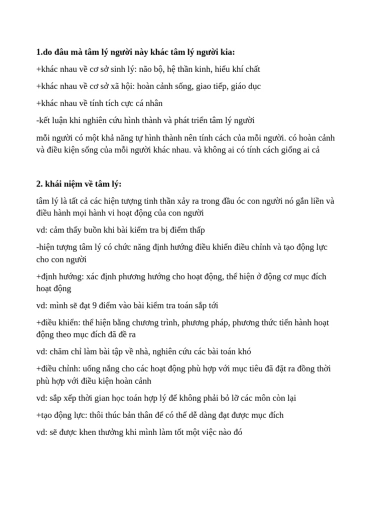 tâm lý học (thi hp ) | PDF