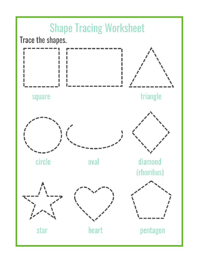 Shape Drawing Worksheets | PDF