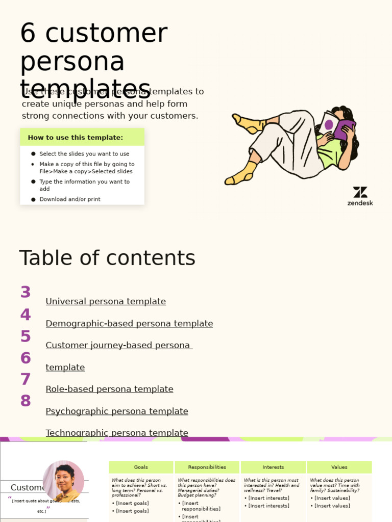Customer Persona Templates Download | PDF | Motivation | Motivational