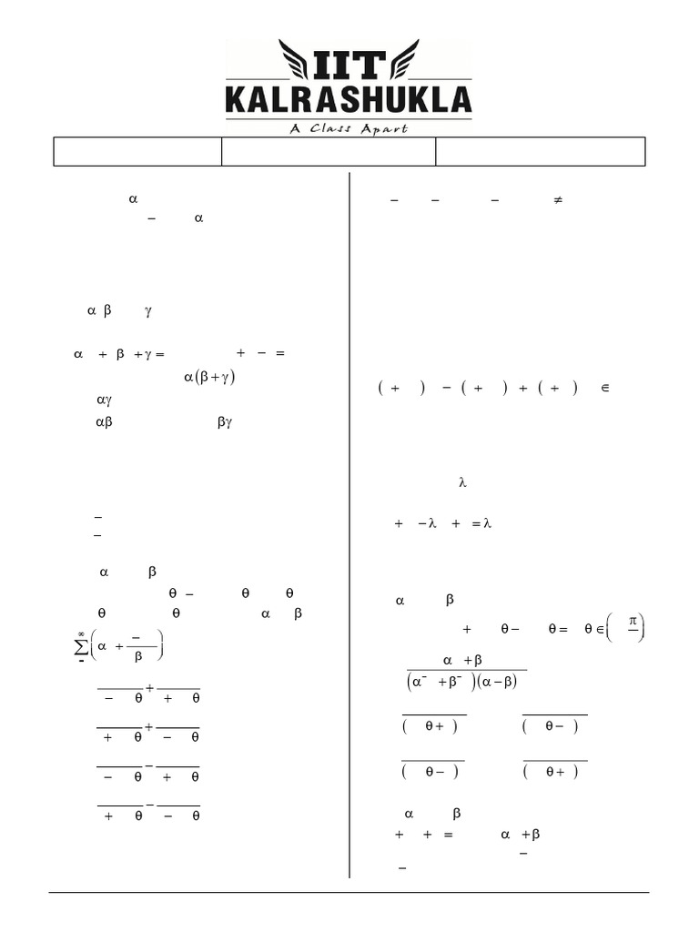 DPP-1 (QE & Polynomials) JEE MAIN Online (2022-23) | PDF | Quadratic ...