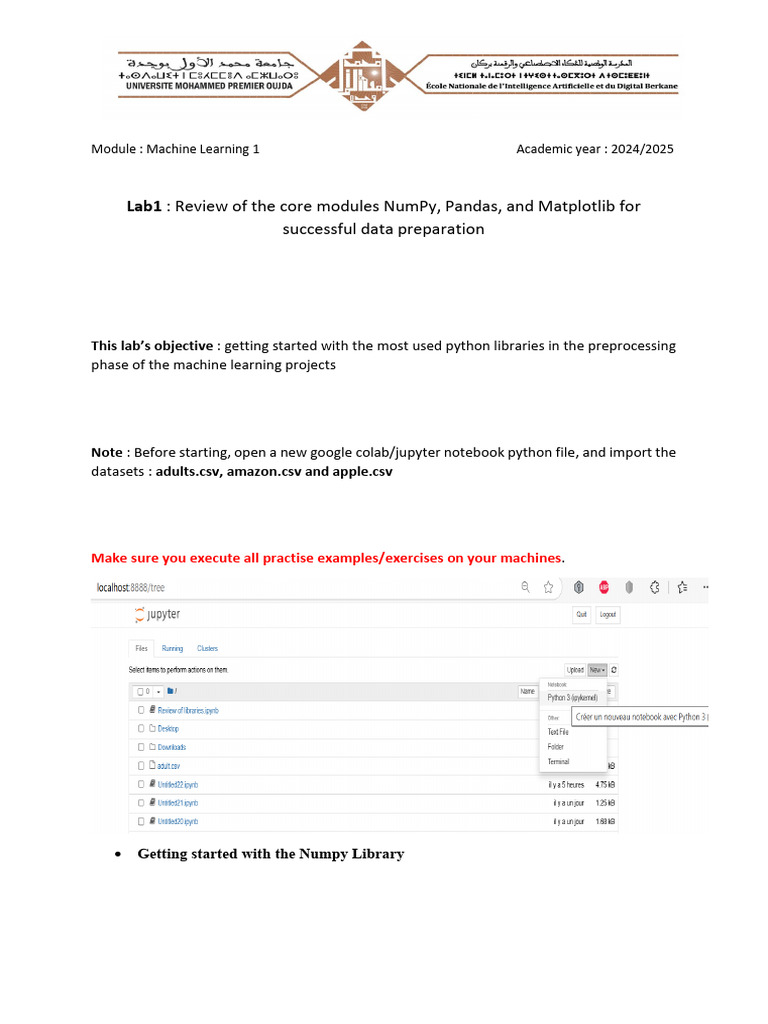 TP1 - Machine Learning h | PDF | Computer Science | Computer Programming