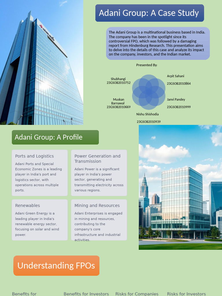 Adani Group A Case Study | PDF | Stocks | Risk