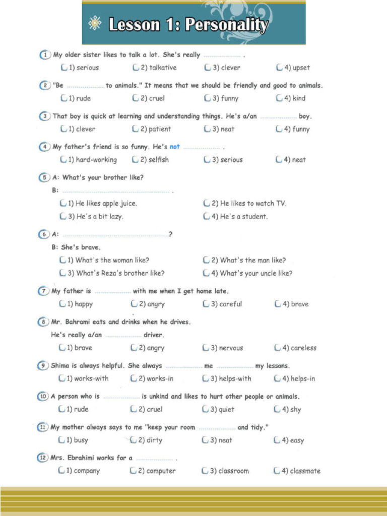 Personality Test | PDF