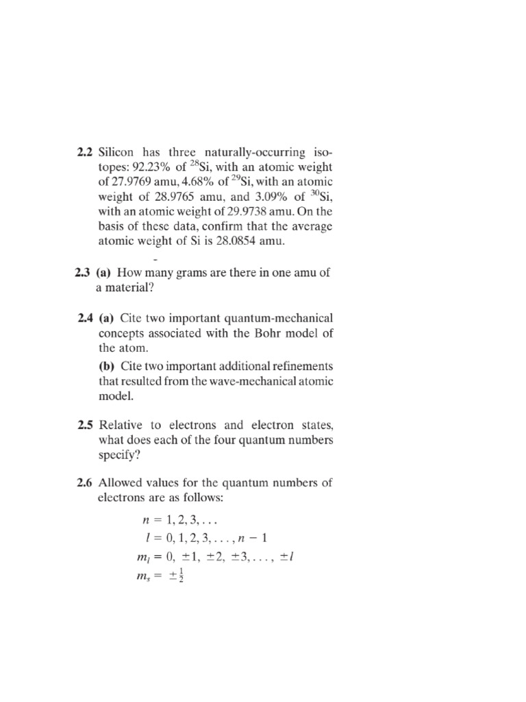 Questions and Problems For Chapter 2 | PDF