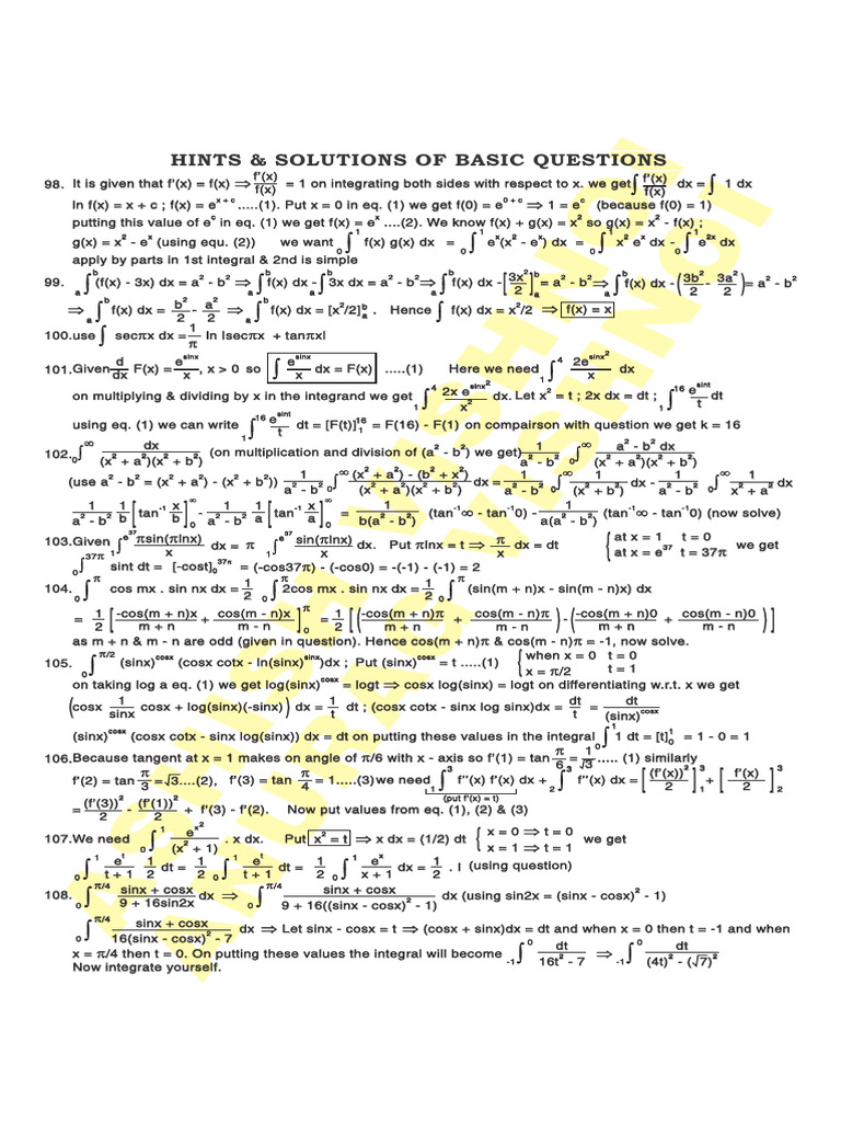 SOL-DEF-INT | PDF | Mathematical Analysis | Mathematical Objects