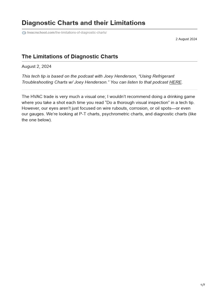 Diagnostic Charts and Their Limitations | PDF | Engineering ...