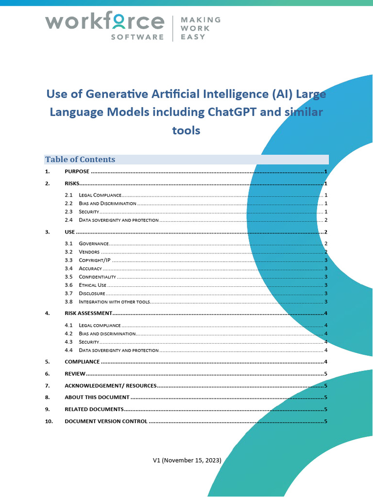WFS GenAI Corporate Policy Framework (Version 1.0 Nov 2023) | PDF ...