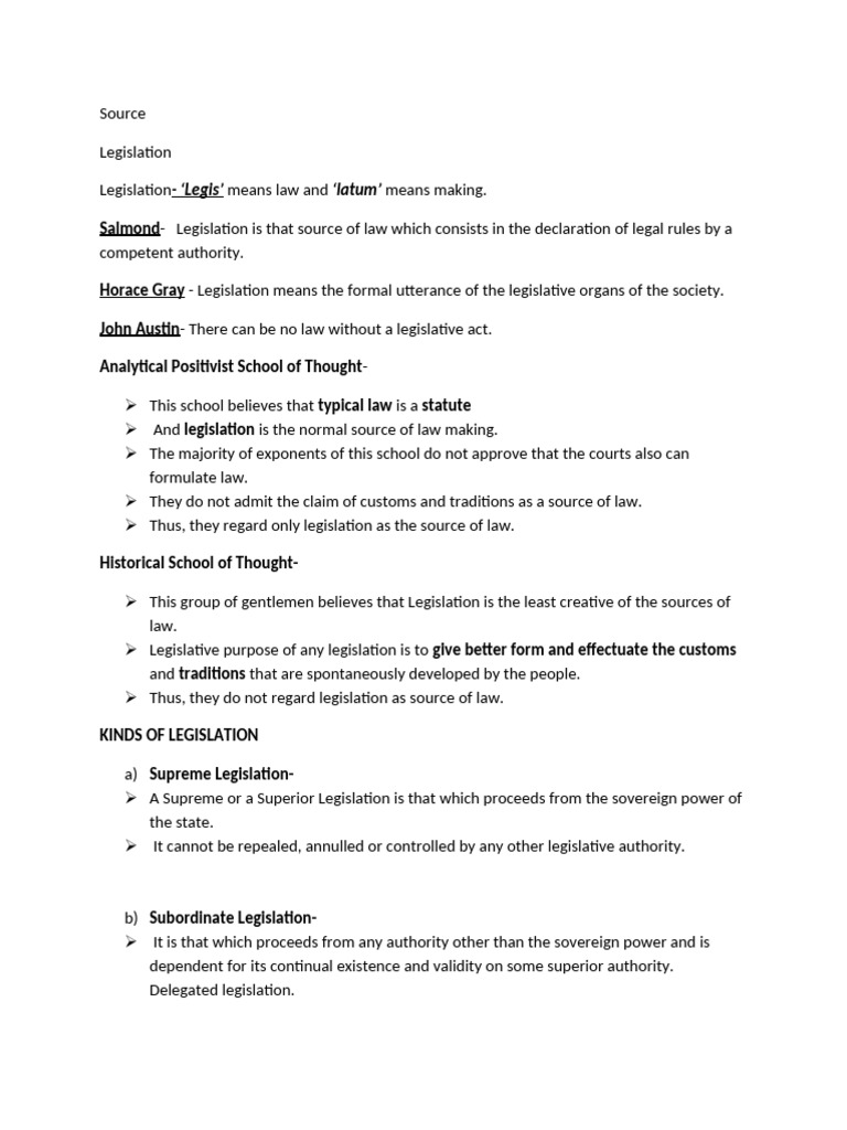 Sources of LAW Legislation) | PDF | Sources Of Law | Judiciaries