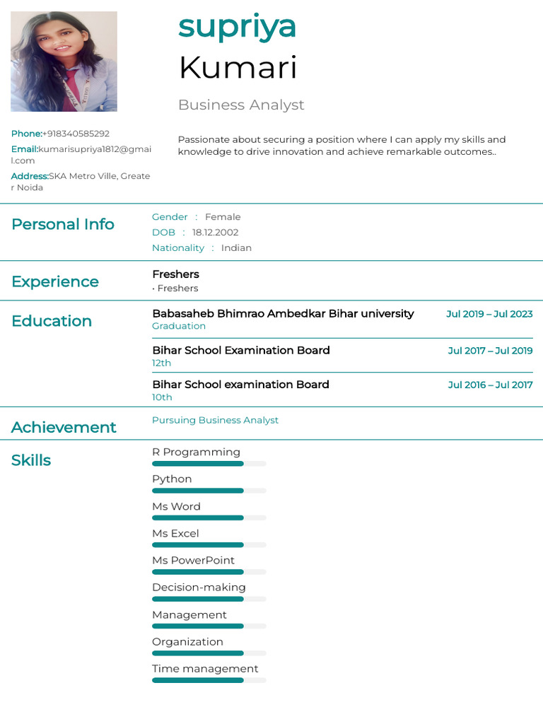 Supriya Resume 938 | PDF
