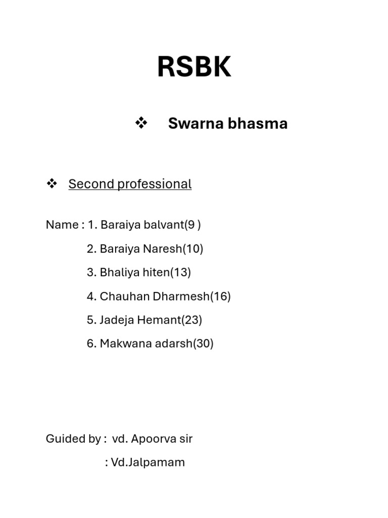 Swarna Bhasma: Uses and Benefits | PDF | Ayurveda | Medicine