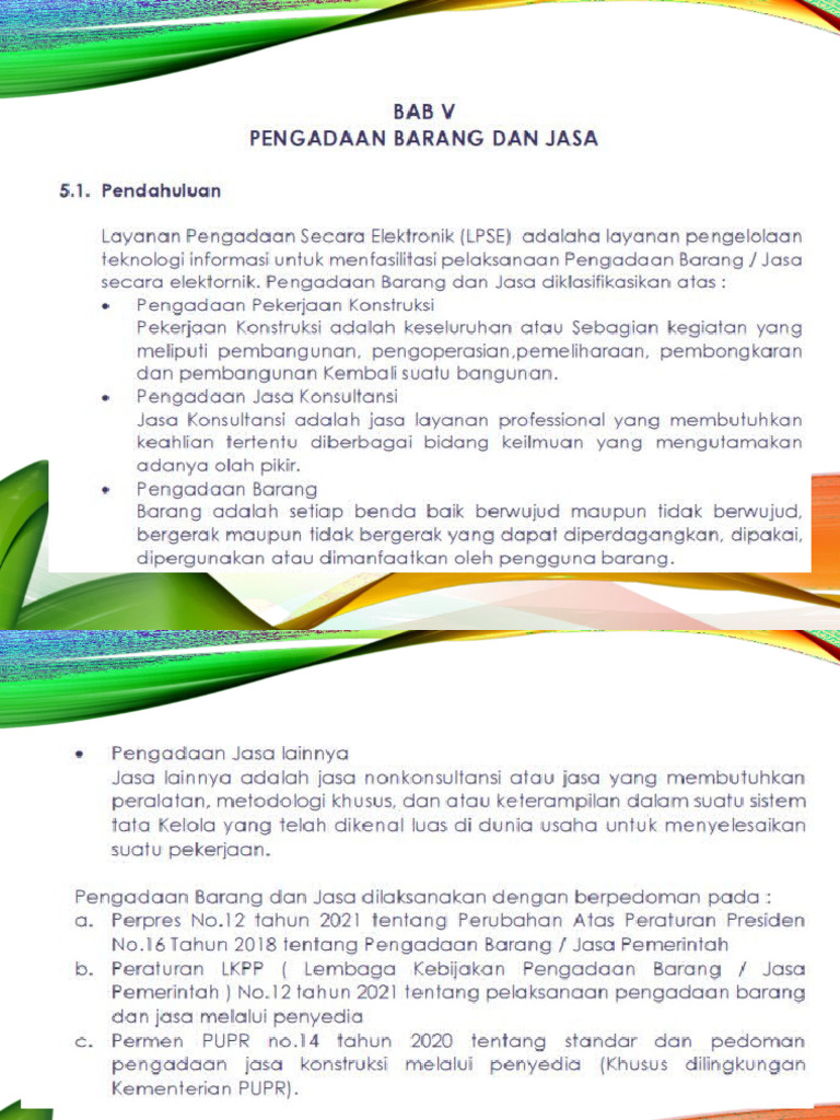 Bab v. Pengadaan Barang Jasa | PDF