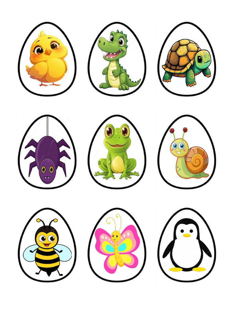 Manualidad Animales Que Nacen de Huevos | PDF