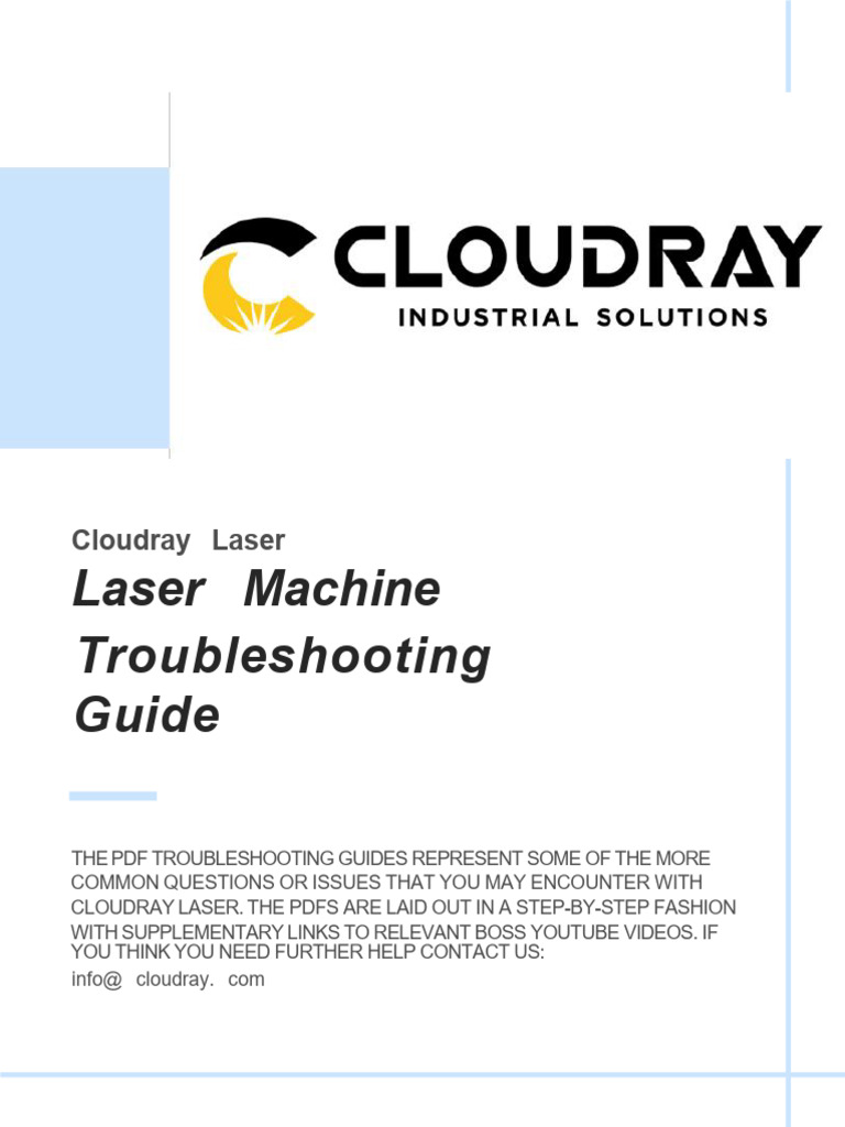 Cloudray Laser Engrav Machine Troubleshooting | PDF | Light | Computing