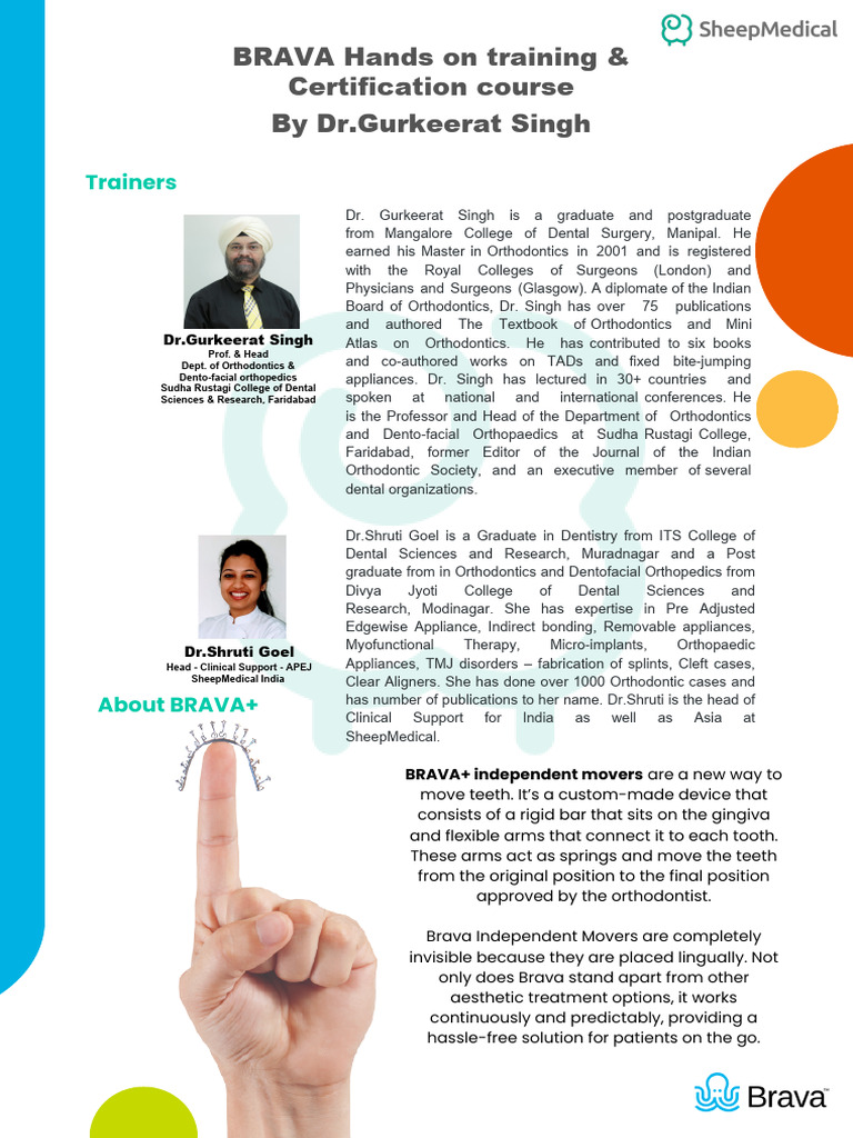 Brava Hands-On Training - Cochin, Lucknow-2 | PDF | Orthodontics ...