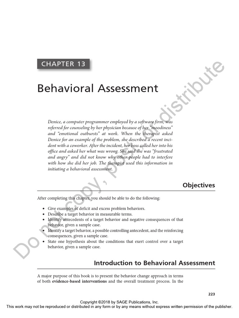 Behavioral Assesment | PDF | Dsm 5 | Mental Disorder