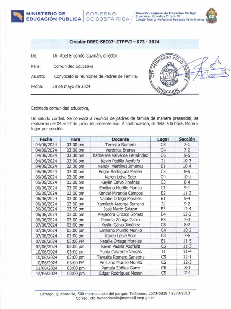 Circular Drec Sec07 CTPFVJ 073 2024 | PDF