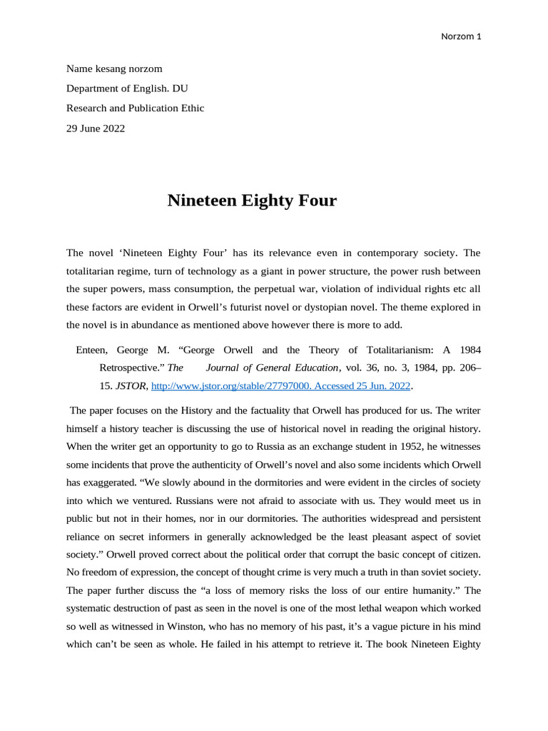 Nineteen Eighty Four | PDF | Surveillance | George Orwell