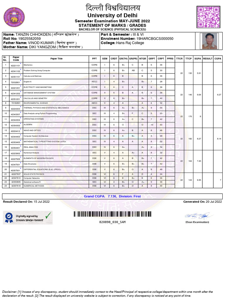 Graduation Marks Sheet (3)-Compressed-merged | PDF | Numerical Analysis ...