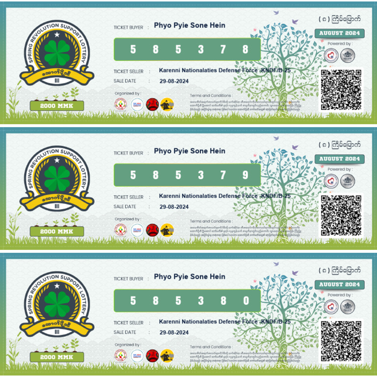 Phyo Pyie Sone Hein: 29-08-2024 Karenni Nationalaties Defense Force - KNDF/B-25 | PDF