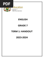 GRD 7 English Notes T2 2022 (Tom Newby School) | PDF | Subject (Grammar ...