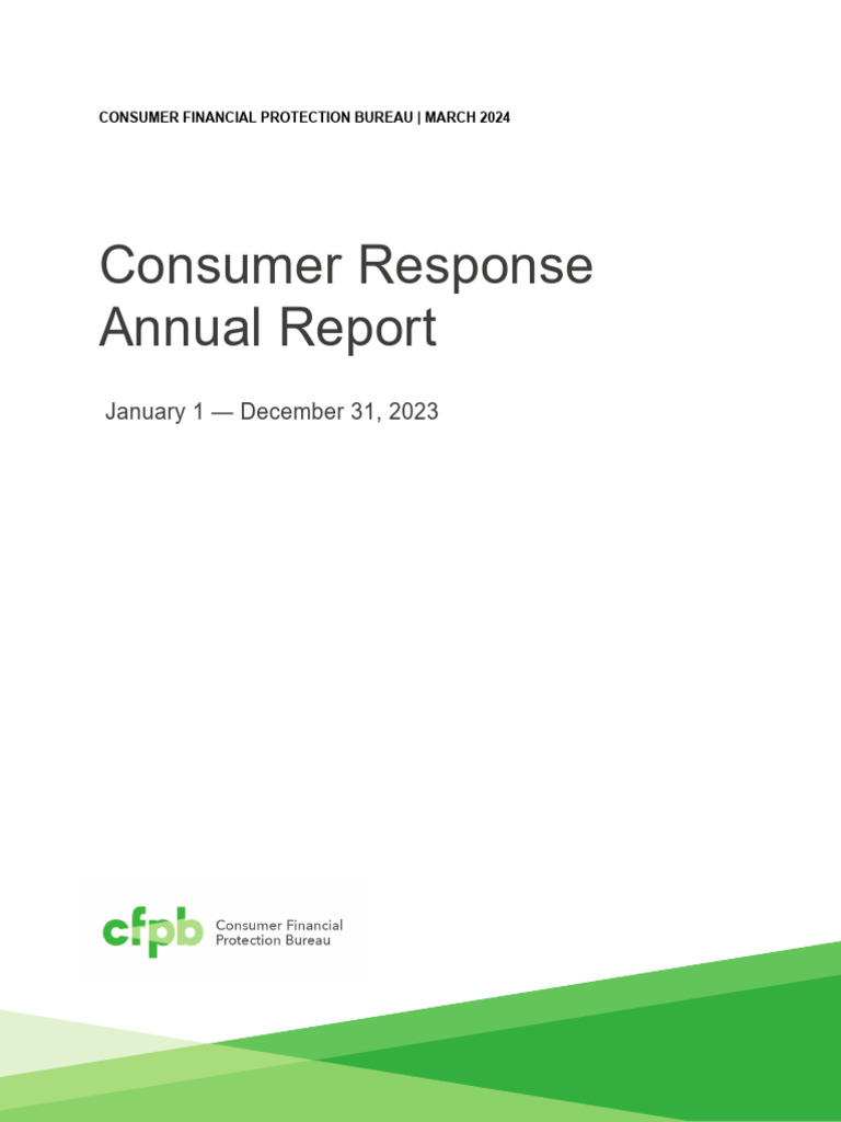 CFPB - CR Annual Report - 2023 03 | PDF | Credit Card | Territories Of ...