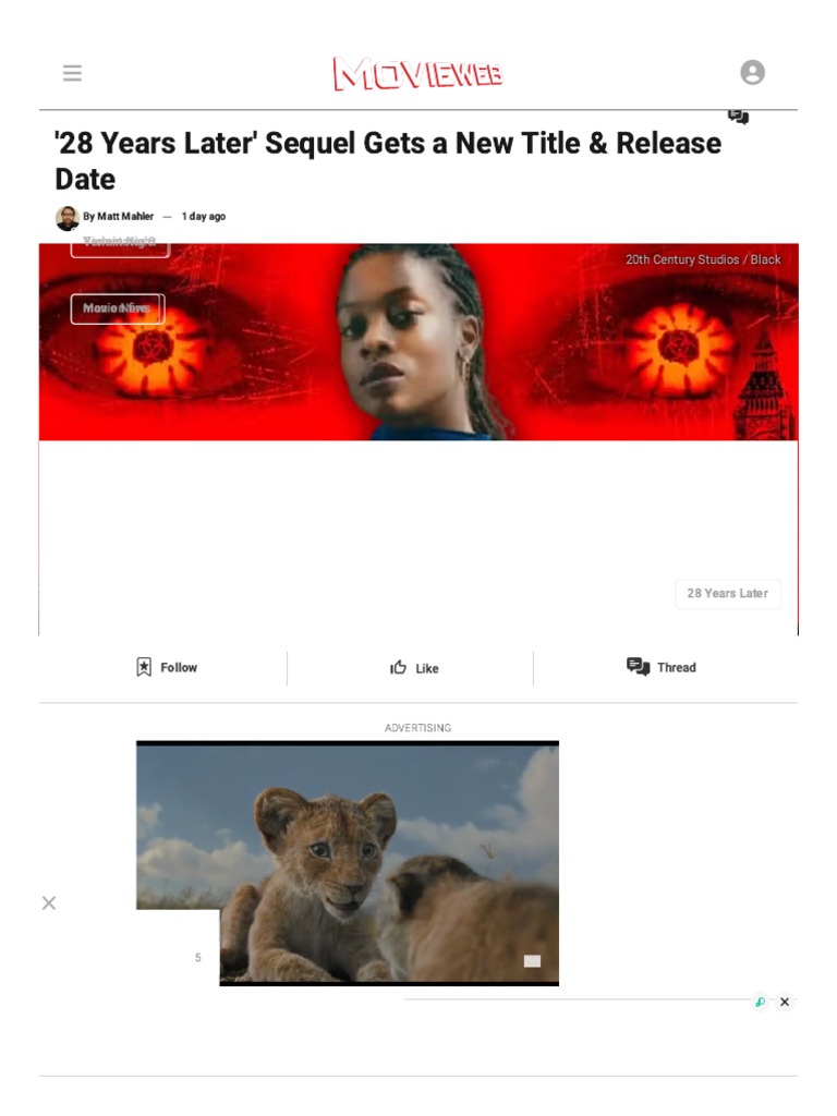 28 Years Later The Bone Temple Sequel Gets a Release Date | PDF