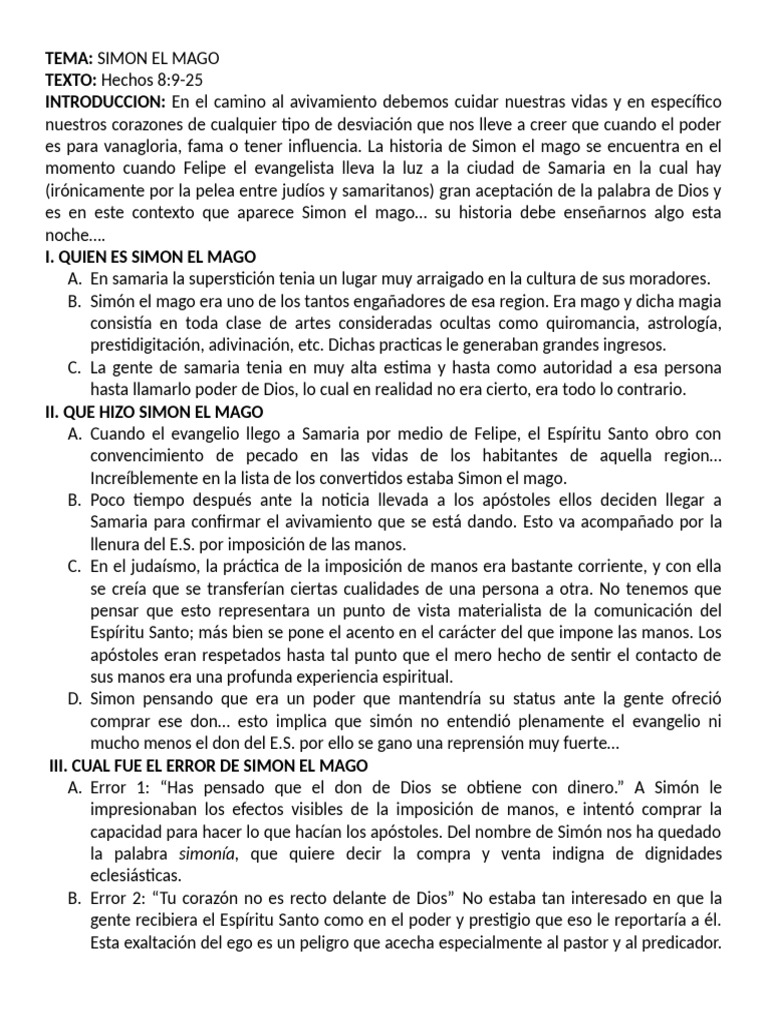 Simon El Mago | PDF | Samaria | espíritu Santo