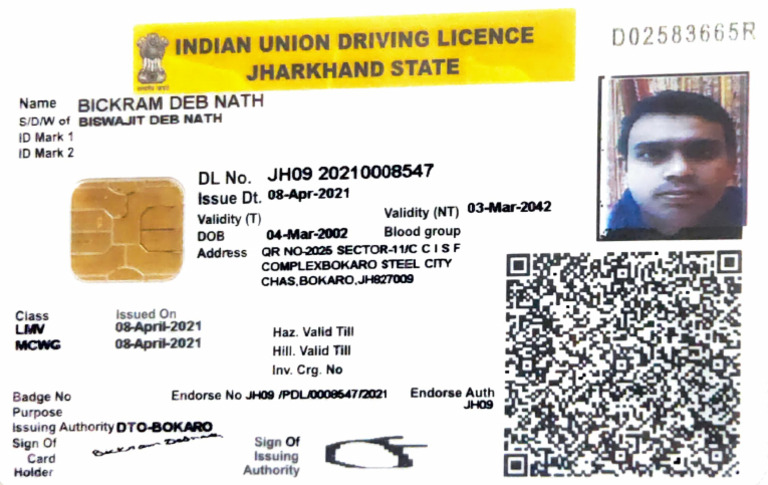 Jharkhand Driving Licence Details | PDF