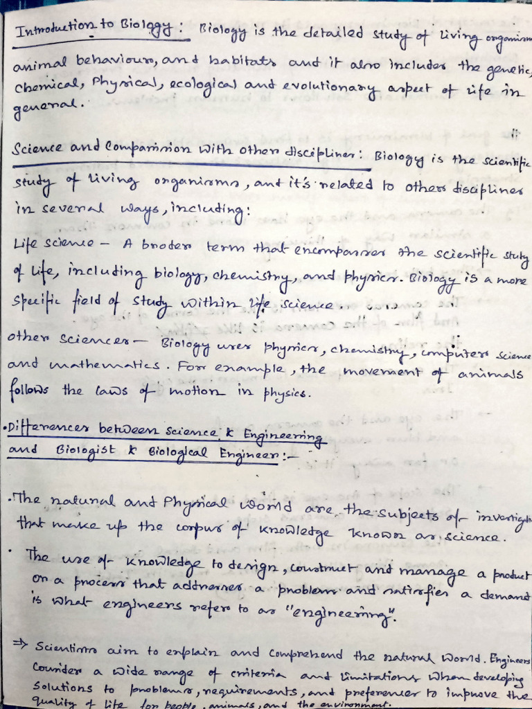 Biology for Engineers (Self Notes) | PDF | Structural Biology | Nucleotides