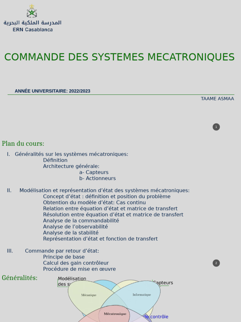 Cours Mecatronique | PDF | Capteur | Mécatronique