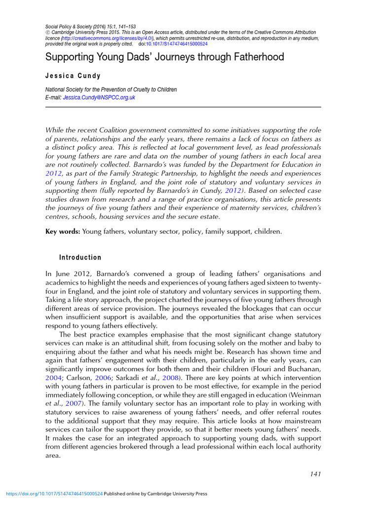 Supporting Young Dads Journeys Through Fatherhood | PDF | Father | Prison