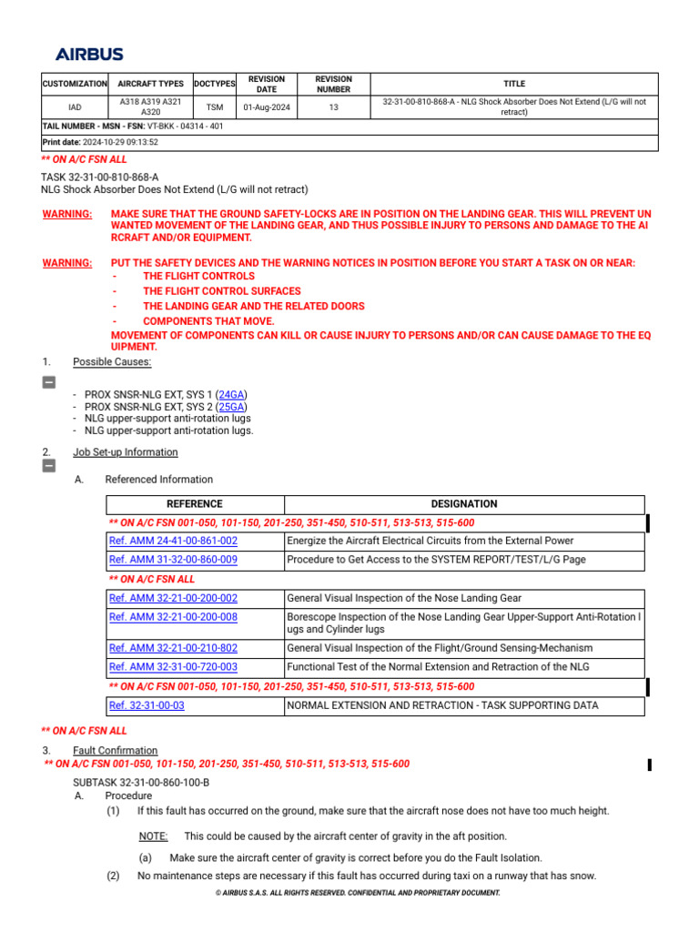 NLG Shock Absorber Fault Troubleshooting Guide | PDF | Airliner | Aviation