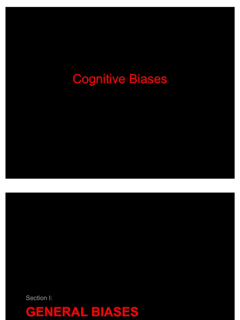Cognitive Biases | PDF | Bias | Heuristics In Judgment And Decision Making