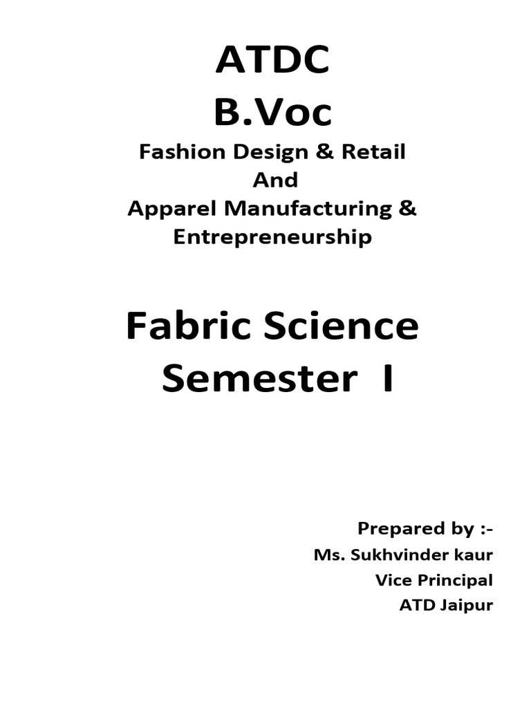 Fabric Science - I | PDF | Textiles | Yarn