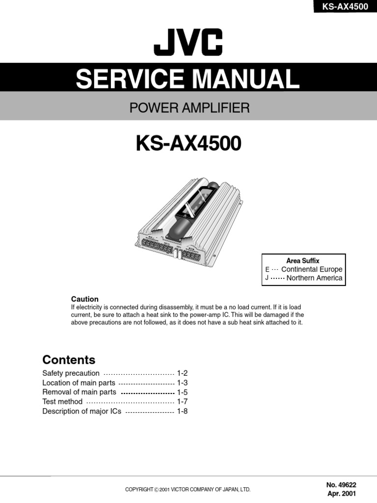JVC Ks-Ax4500 SM | PDF | Transistor | Capacitor