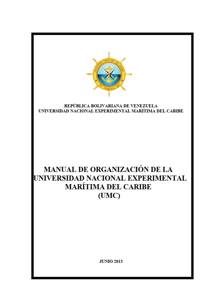10 Manual de Organizacion y La Estructura Organizativa de La UMC | PDF | Calidad (comercial ...