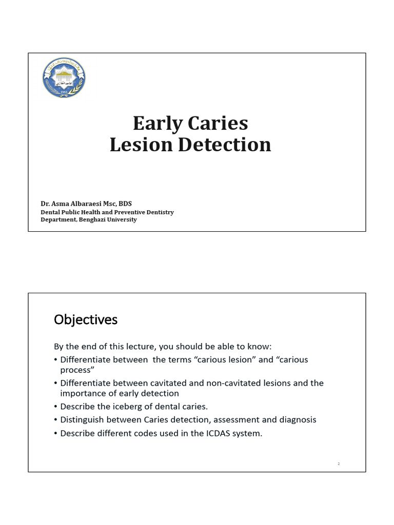 Early Caries Lesion Detection | PDF | Tooth Enamel | Human Tooth