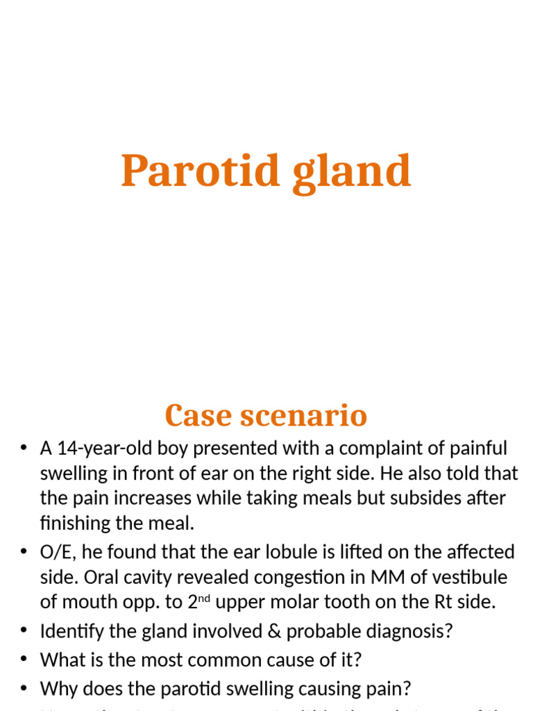 Parotid Gland Ppt | PDF | Common Carotid Artery | Human Head And Neck