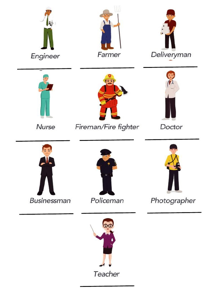 Profissões em Inglês | PDF