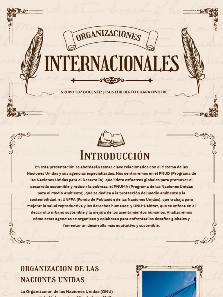 Presentacion Oic.pdf | PDF | Programa del Medio Ambiente de las Naciones Unidas | Naciones Unidas