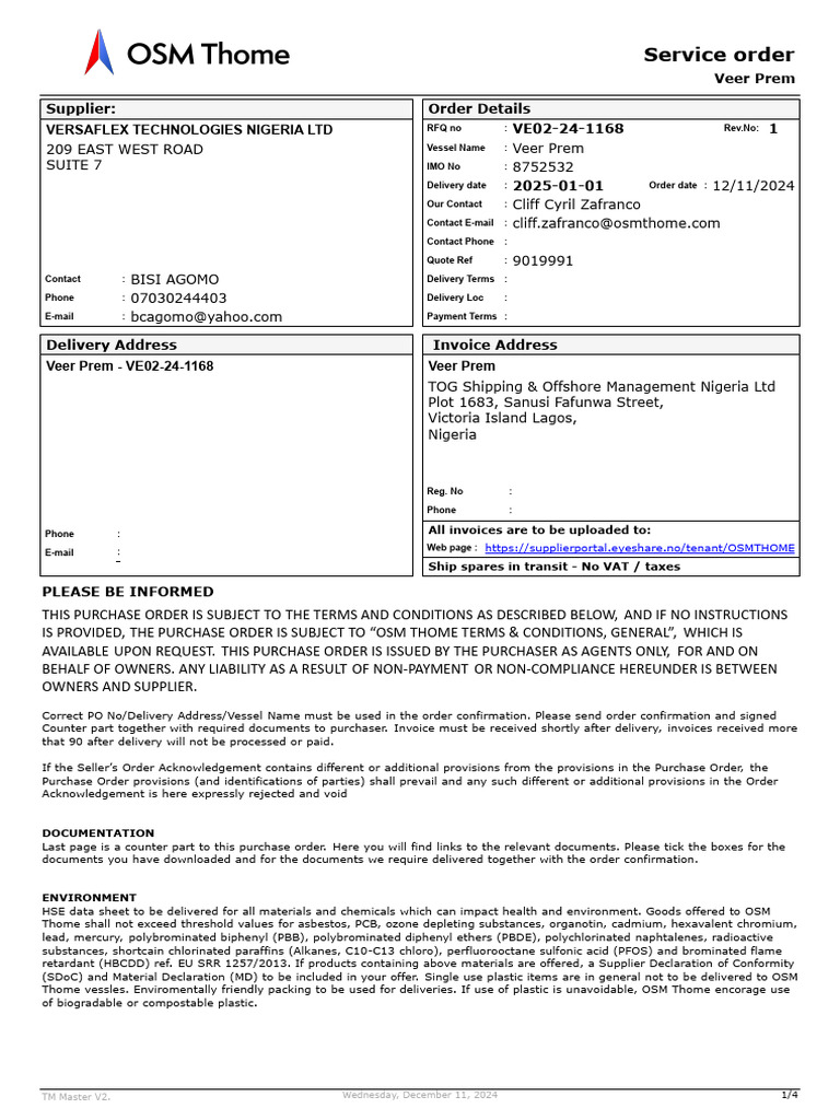 Corrected 2025 - 2026 MOPU DSTV Proforma | PDF | Invoice