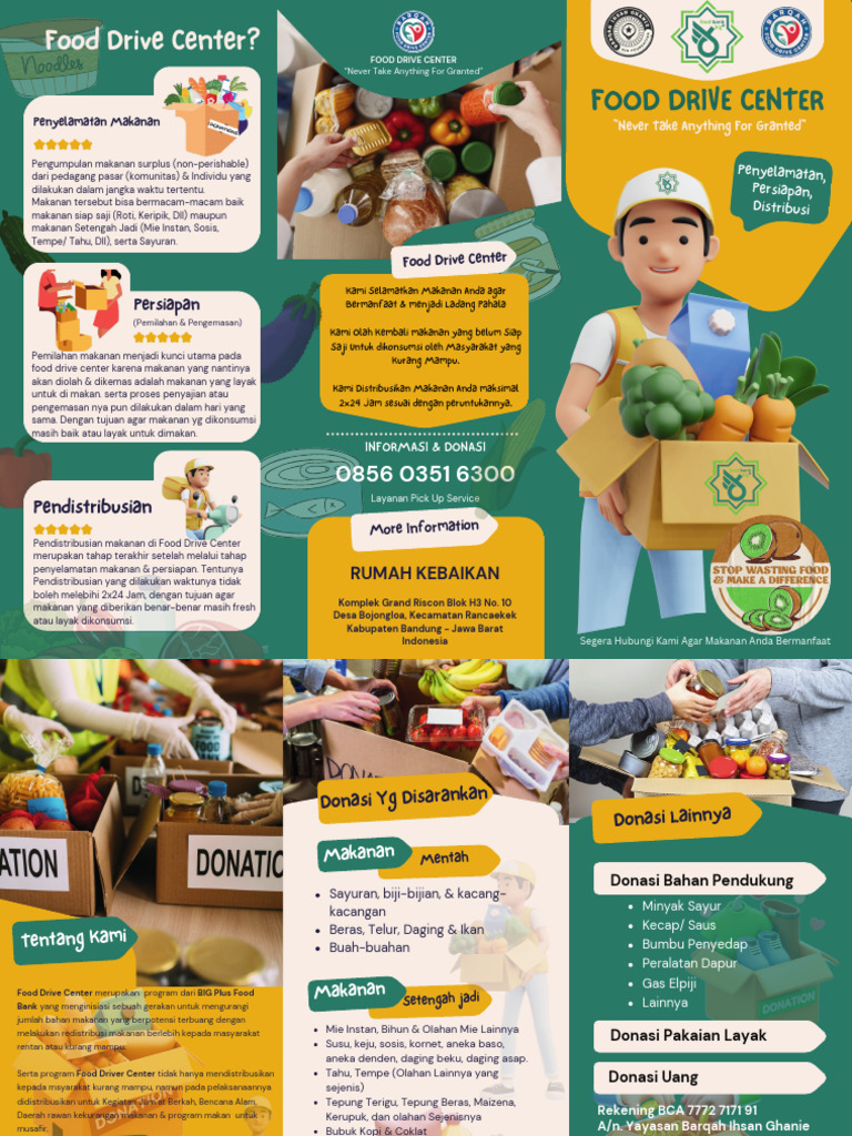 Food Drive Center: Selamatkan & Distribusi Makanan | PDF
