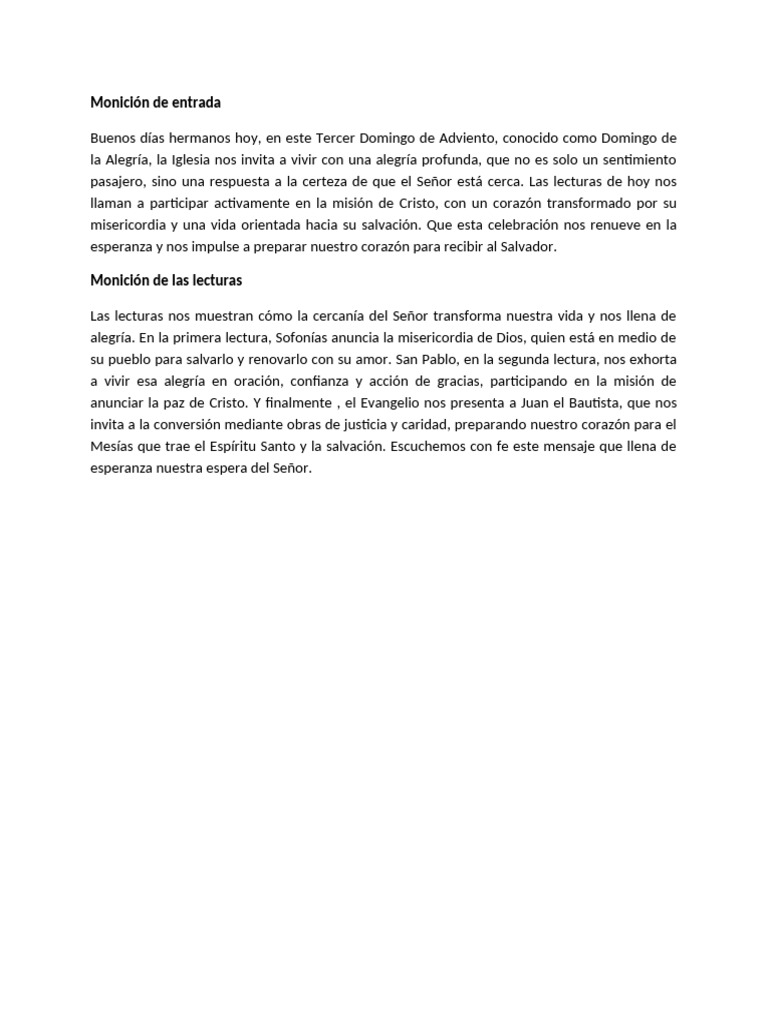 Moniciones | PDF