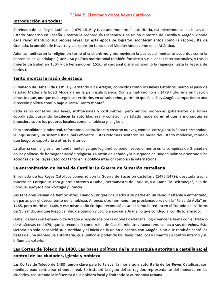 Epigrafes Estudiar Tema 5 | PDF | Imperio español