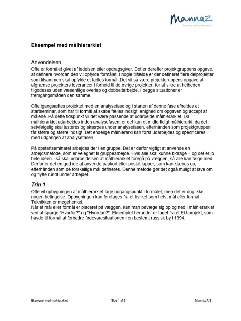 Maalhierakiet Eksempel | PDF